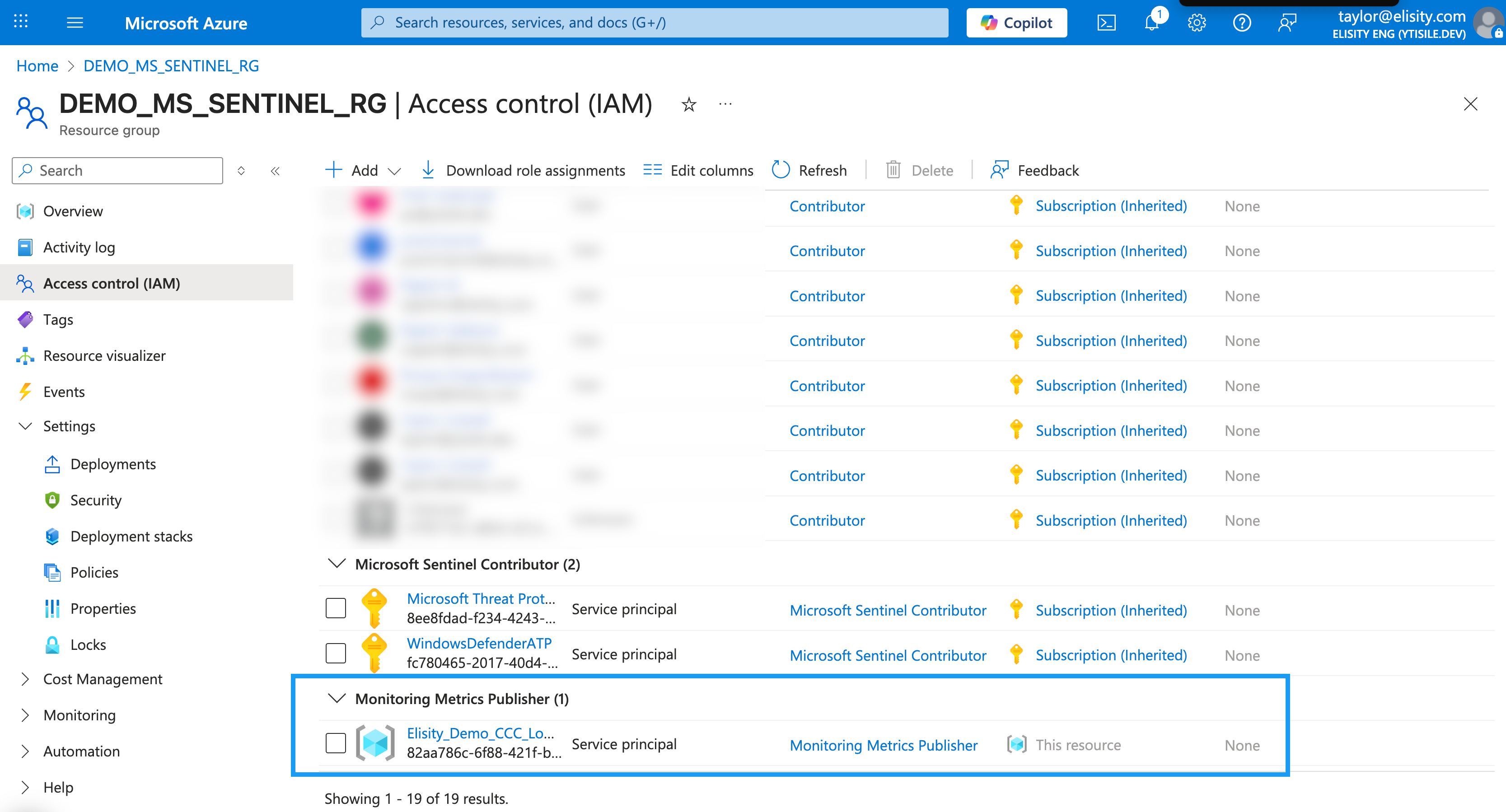 Connect Microsoft Sentinel (Logging) – Elisity